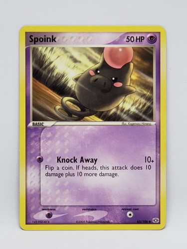 Spoink 65/106 EX Emerald Nintendo 2005 Pokemon Card VERY LIGHT PLAY-EXC ...