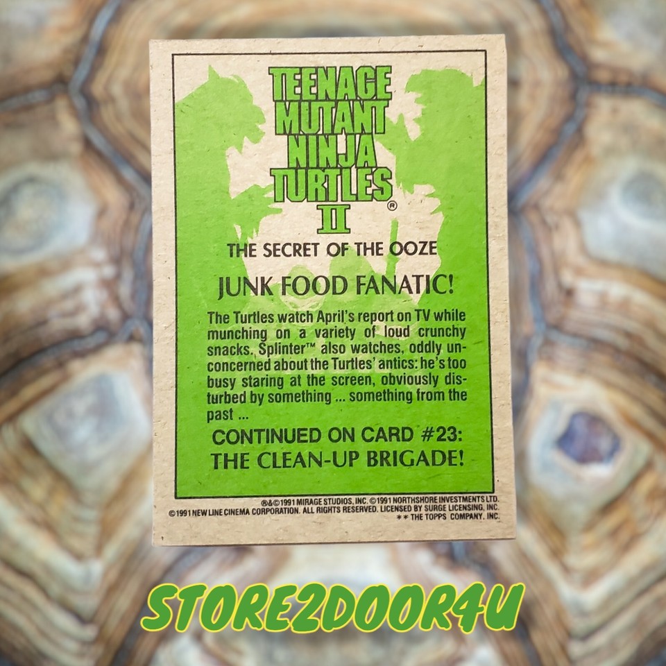 1991 Topps Teenage Mutant Ninja Turtles II #22 Junk Food Fanatic | eBay