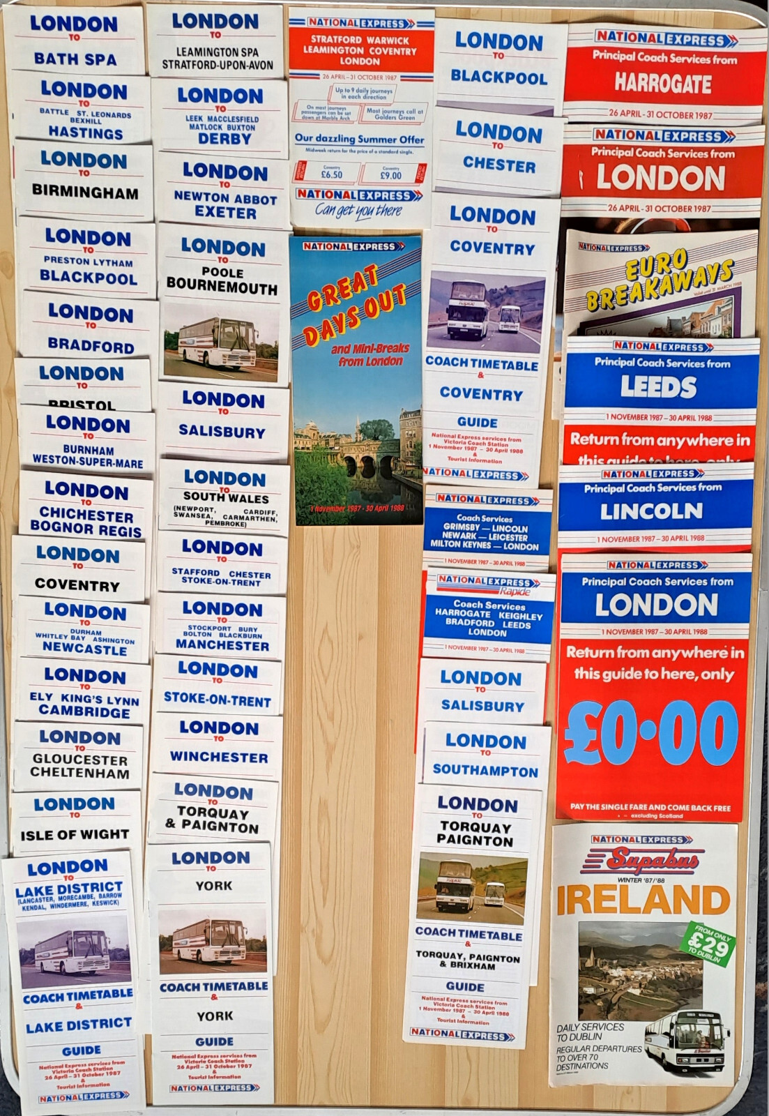 Bus & Coach Timetables – Leaflet Packages from 1986-90. Drop Down Menu ...