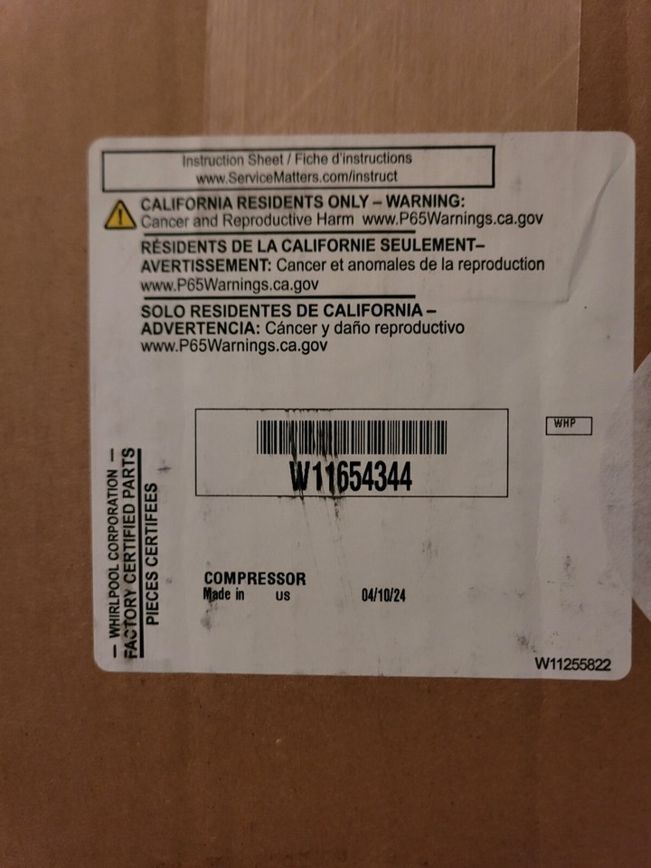 New 134A Compressor For Whirlpool Maytag Kitchenaid Refrigerators ...