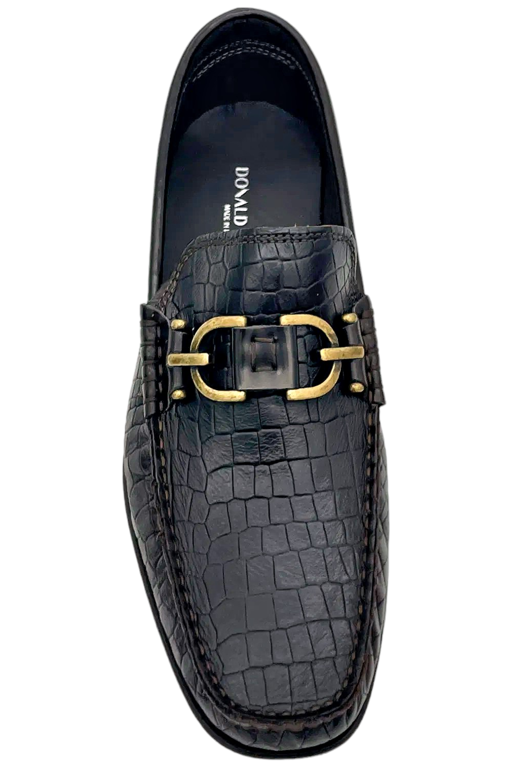 Donald Pliner Men's Dacio Crocco Leather Slip-On Loafer Dark Brown | eBay