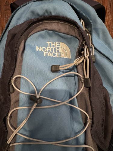 The North Face Jester Backpack Blue Black Outdoor Hiking School | eBay