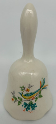 Peacock Floral 5" Bell~Decorative Porcelain Bell | eBay