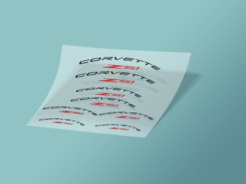 8pcs Corvette Z51 C8 Caliper Decal Stickers, Die-Cut Vinyl Decal ...