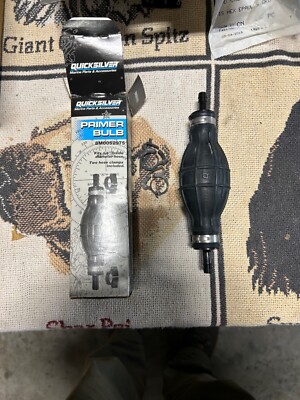 Quicksilver 8M0052975 Primer Bulb with 2 Hose Clamps for 1/4" (6.35 mm ...
