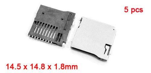 uxcell 5 Pcs Spring Loaded Push/Push Micro SD Transflash Memory Card ...