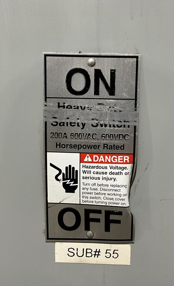 Siemens 200 Amp 600V Fusible Safety Switch HF364 (NO FUSES) 🟦 | eBay