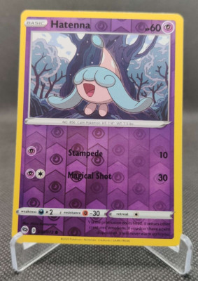 Pokemon TCG Hatenna Reverse Holo 018/073 Champion's Path card | eBay