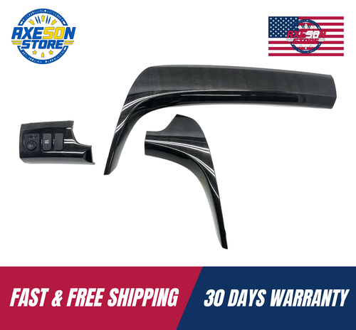 2007-2013 Acura MDX Dash Panel Dark Brown Woodgrain Bezel Trim 3 Piece ...