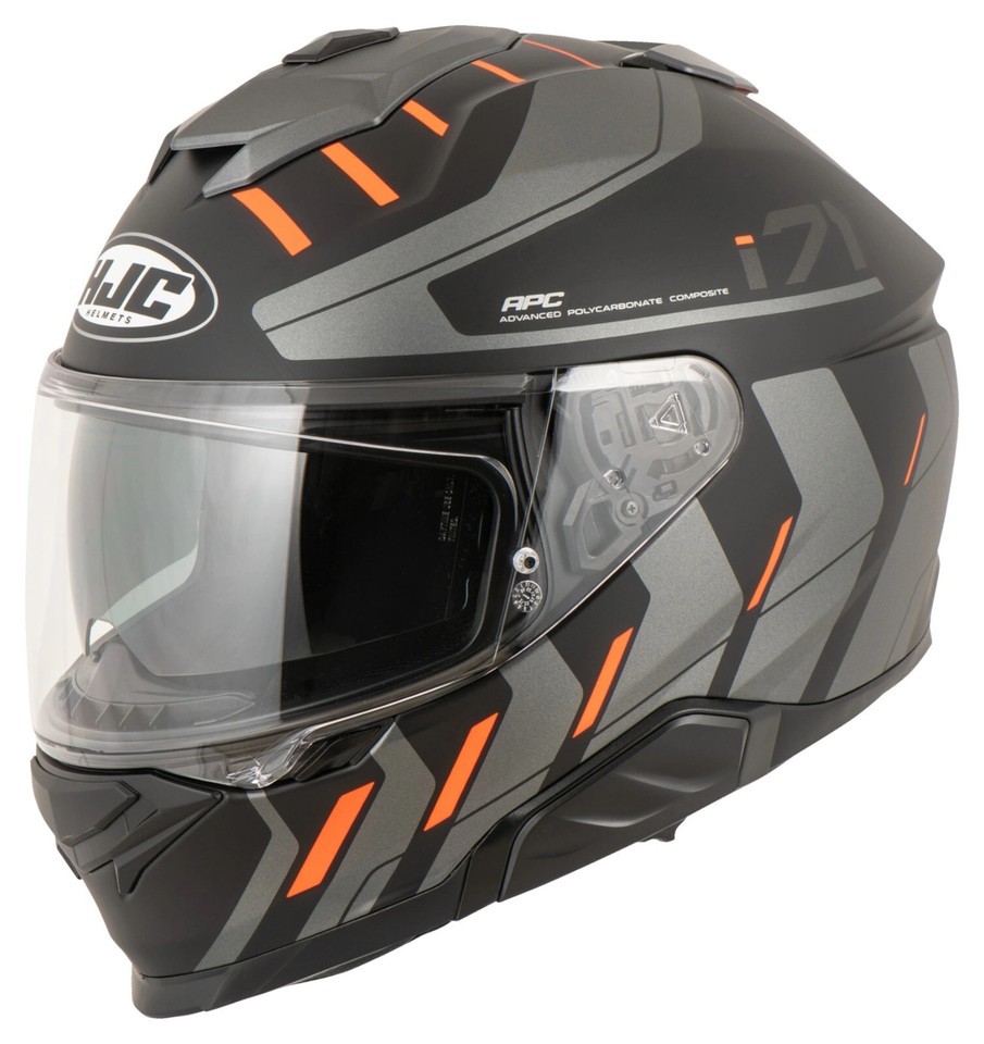 Full Face Motorcycle Helmet HJC I71 SIMO MC6HSF ORANGE Size M | eBay