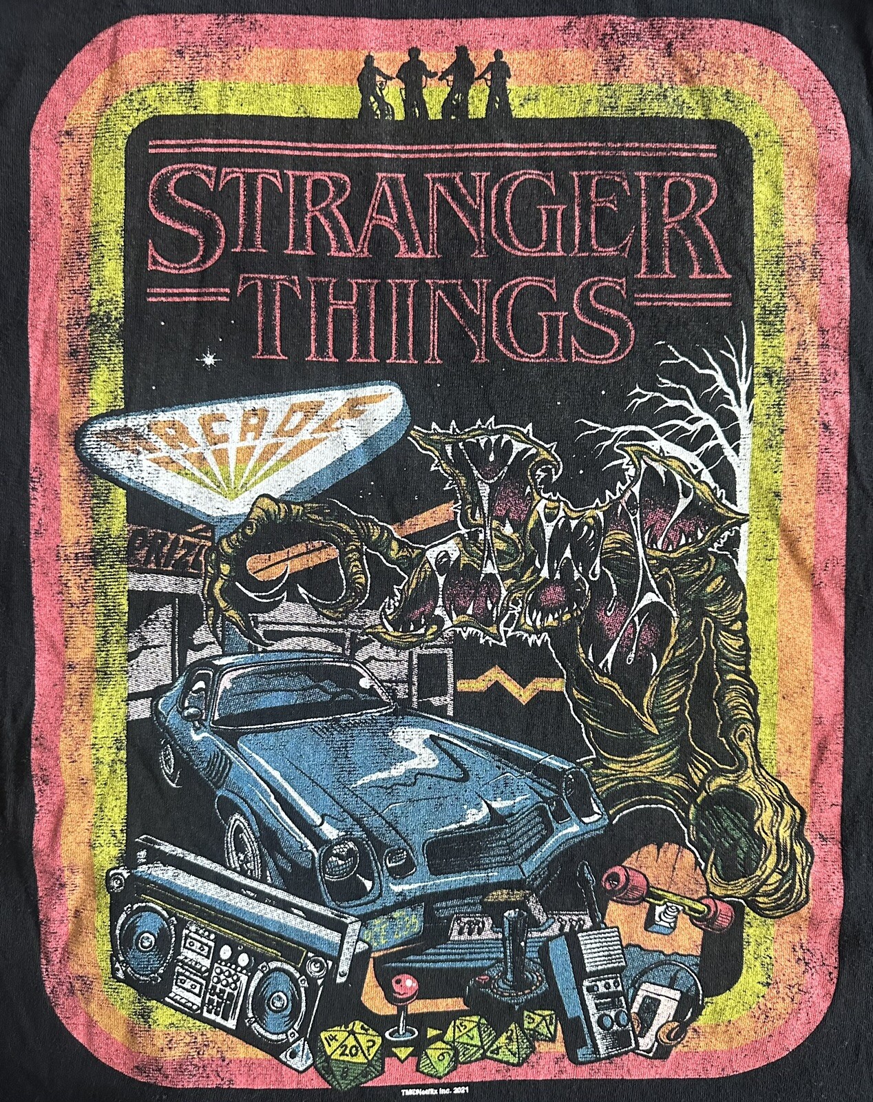 Stranger Things Netflix Retro Arcade Camaro Men's Lar… - Gem