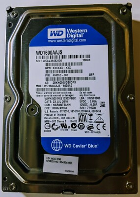 Western Digital – WD1600AAJS 160GB 7200 RPM 8MB SATA 3.0Gb/s Desktop ...