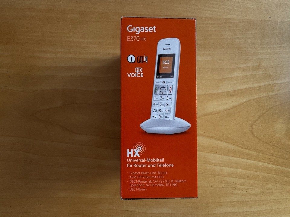 Gigaset E370HX DECT Telefon - Weiß - mit neuen Akkus - Anrufer ...