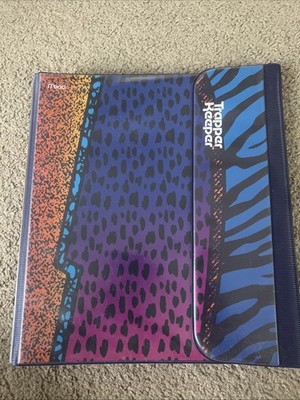 Trapper Keeper Mead Animal Print Purple Pink Retro Vintage Binder ...