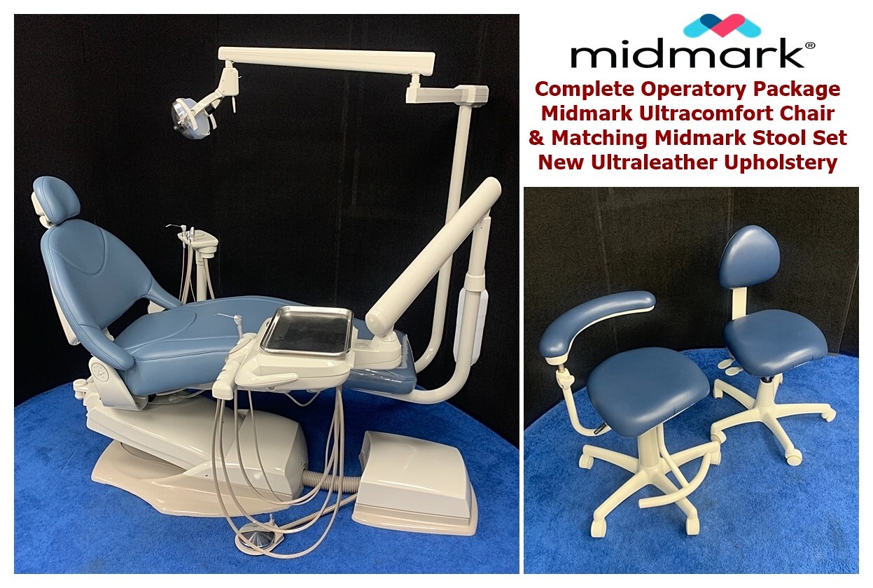 Midmark UltraComfort Dental Operatory Chair Package w/ Stool Set ...