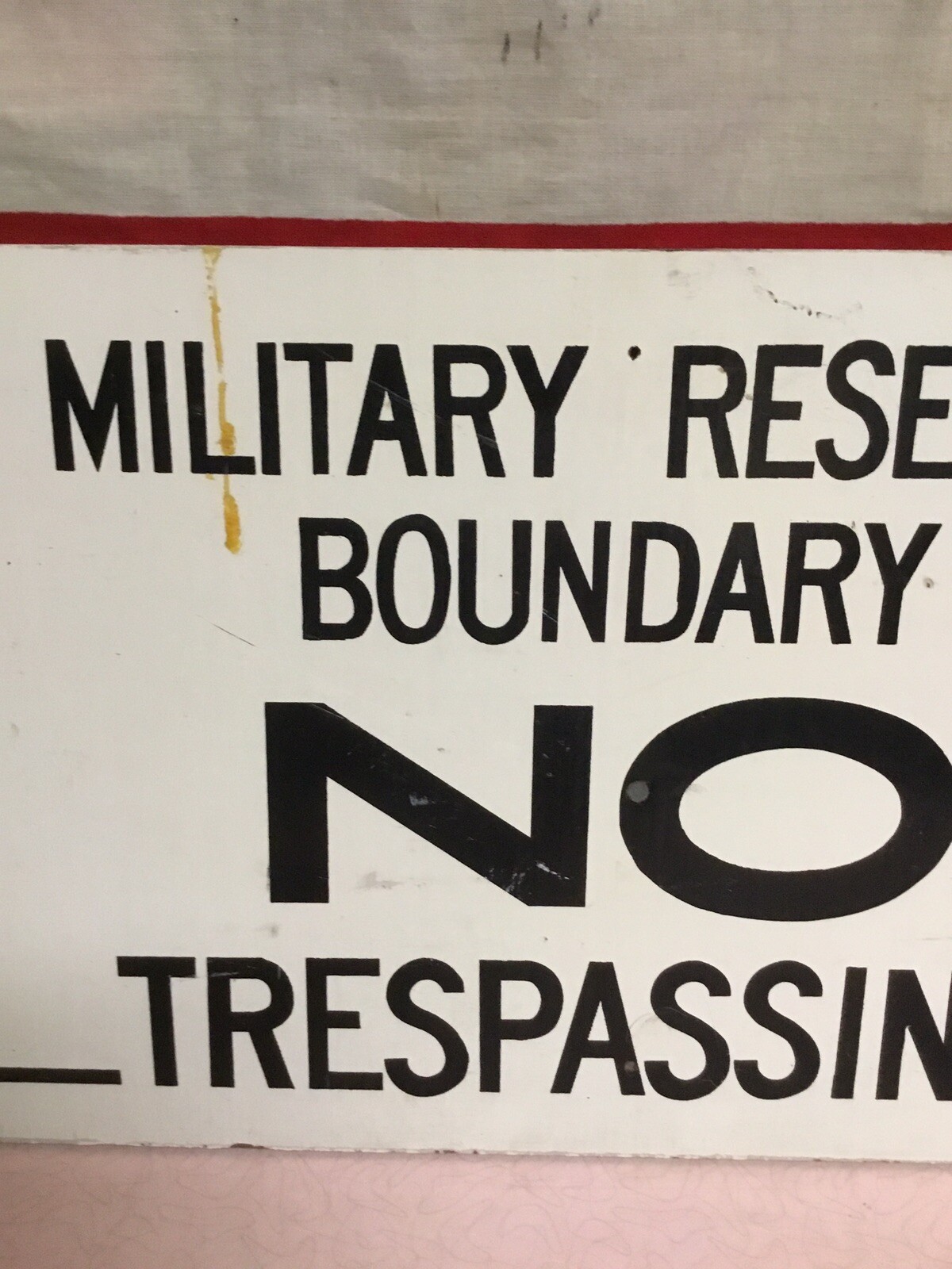 Rare vintage 1950s U.S. Military Reservation Boundary No Trespassing ...