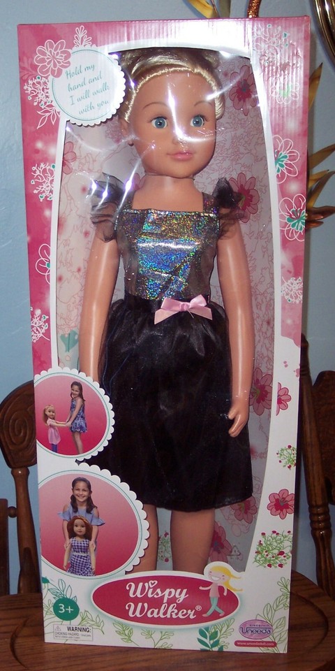 NEW WISPY WALKER 27" WALKING DOLL BLONDE HAIR BLUE EYES UNEEDA DOLL NIB ...
