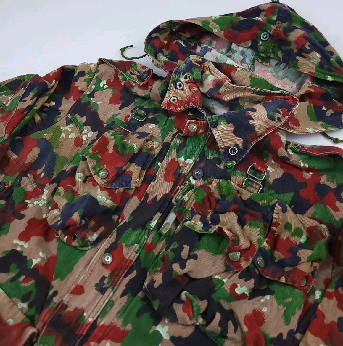 Vintage Swiss Army Camouflage Cargo Tech Military Jac… - Gem