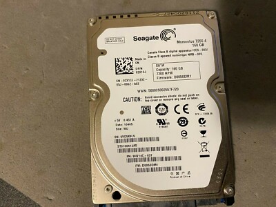 Seagate Momentus 7200.4 160GB Internal 7200RPM 2.5" (ST9160412AS) HDD ...