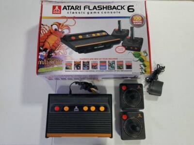 Atari Flashback 6 Classic Game System w/ 100 Built-in Games 2 Game ...
