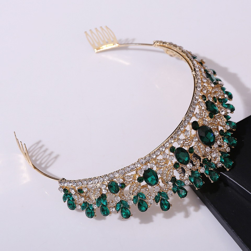 5.6cm Tall Crystal Large Wedding Queen Princess Prom Tiara Crown Combs ...