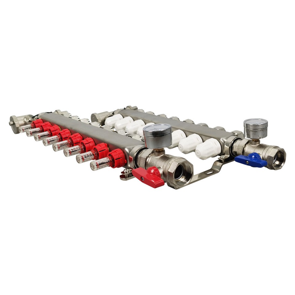 In Floor Heat Manifold 2-12 Loop Outdoor Wood Furnace Boiler PEX Tubing ...