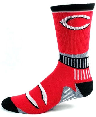 Cincinnati Reds Black & Red Sport Big Crew Socks | eBay