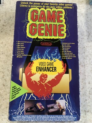 NINTENDO GAME GENIE VIDEO GAME ENHANCER COMPLETE BOX ORIGINAL NES NEW ...
