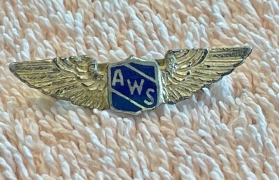 Vintage WWII US AWS Aircraft Warning Service Observer Sterling Silver ...