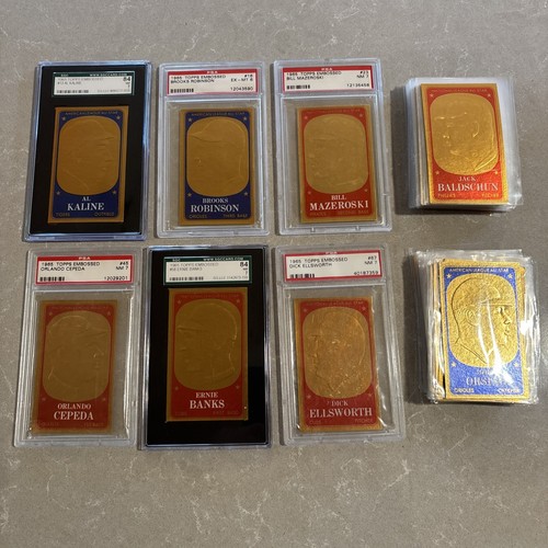 1965 Topps Embossed Baseball Complete Set Clemente Mays Mantle Some ...