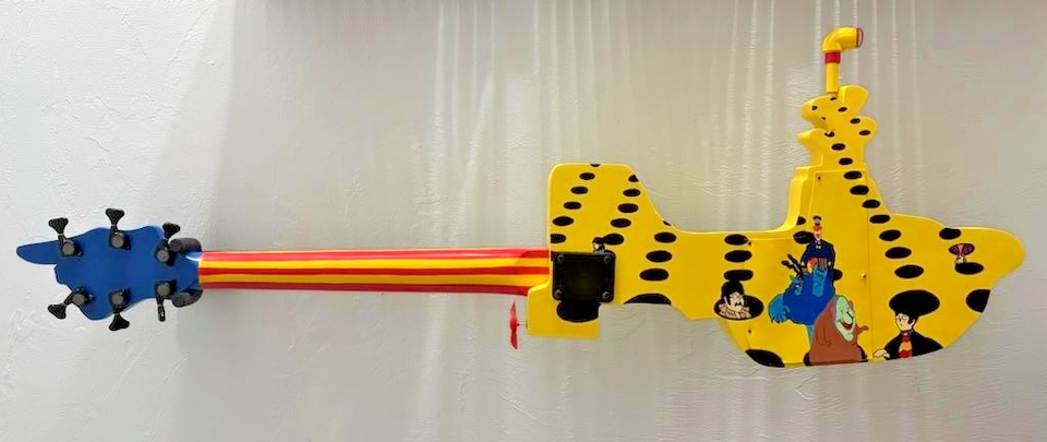 Beatles Yellow Submarine Hand-Made Hand-Painted Electric Guitar ...