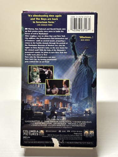 Ghostbusters 2 (VHS, 1996) Bill Murray Dan Aykroyd Harold Ramis ...