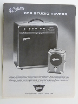 retro magazine advert 1980 PIGNOSE 60R studio reverb | eBay