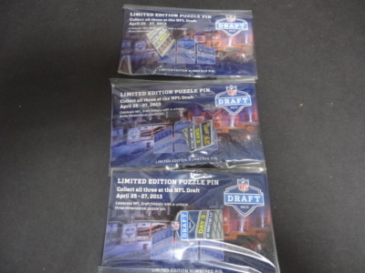 Lot Of (3) 2013 NFL Draft Day 1, 2, 3 Puzzle Pins *268 | eBay