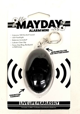 Mayday Mini Loud Alarm Self Defense Personal Emergency LED Keyring ...