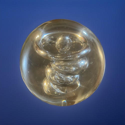 Tornado Paperweight Clear Glass Controled Bubble Rings Home Office ...