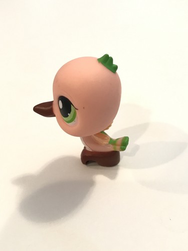 Littlest Pet Shop LPS #343 Pink and Brown Humming Bird with Green Eyes ...