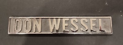 Don Wessel--Metal Dealer Emblem Car vintage SM6442 | eBay