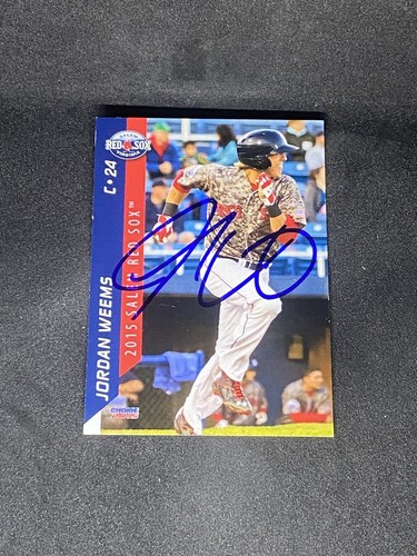 Jordan Weems 2015 Choice Salem Red Sox #27 Auto Autographed Signed MILB ...