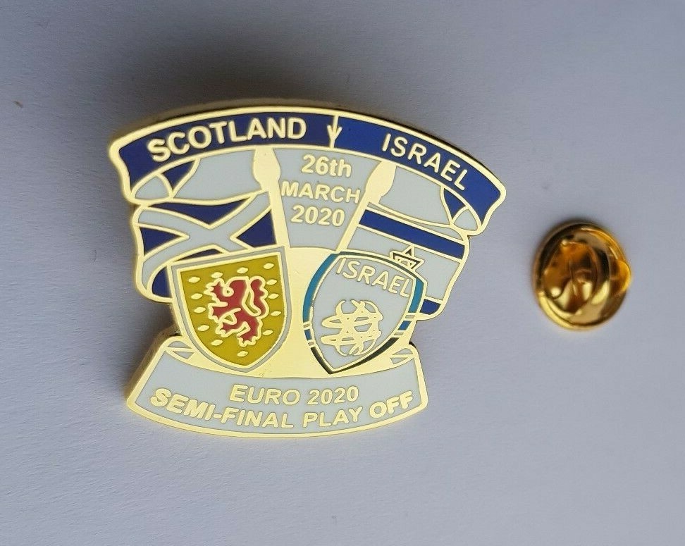SCOTLAND FA VS ISRAEL FA BADGE EURO 2020 SEMI-FINAL PLAY OFF | eBay UK