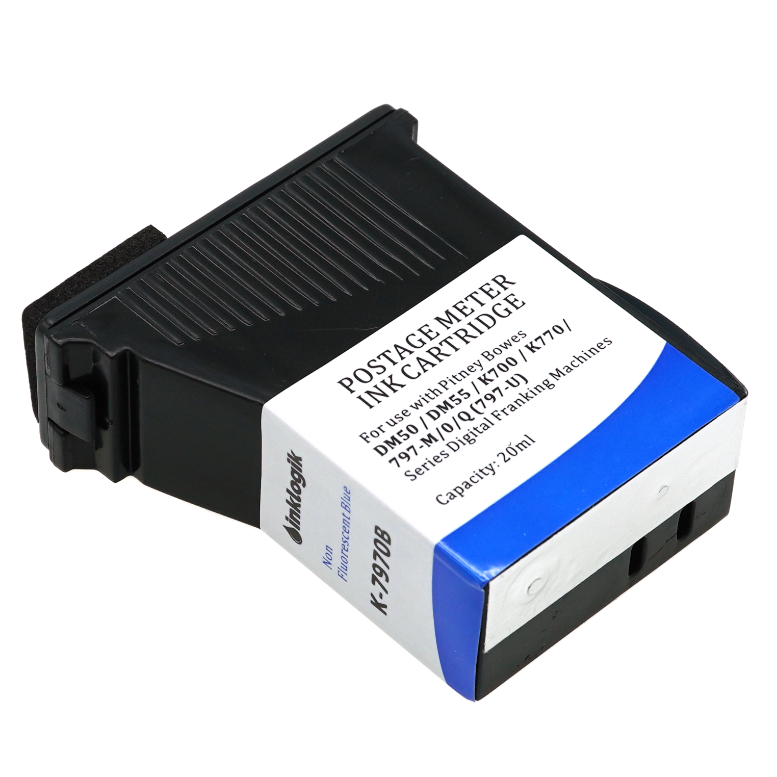 PITNEY BOWES DM50 DM55 DM60 K700 COMPATIBLE FRANKING INK CARTRIDGE BLUE ...