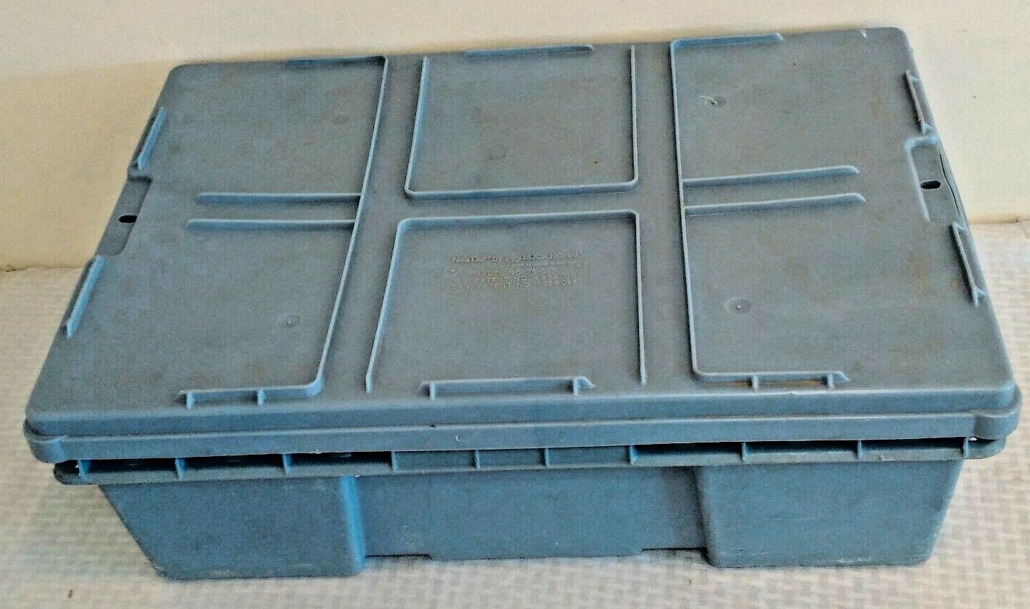 NesTier BUCKHORN Heavy Duty Plastic Storage Container Box Tote Lid Blue ...