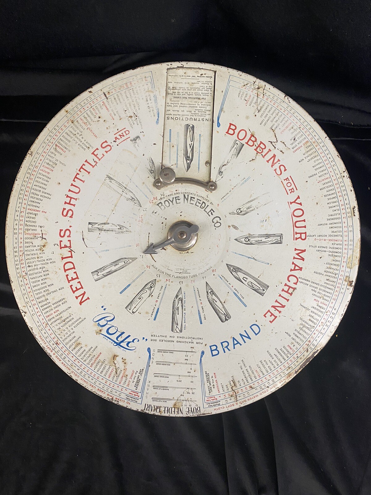 Antique 1920s Boye Needle Co. Chicago Spinning Display Store Dispenser ...