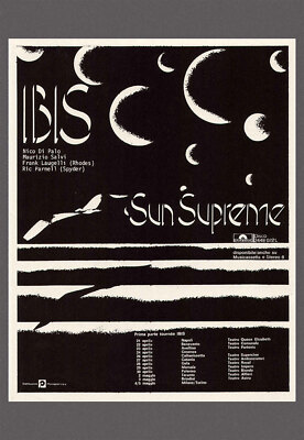 POSTER IBIS SUN SUPREME CM 33X48 REALIZZAZIONE DA IMMAGINE ANNI '70 ...
