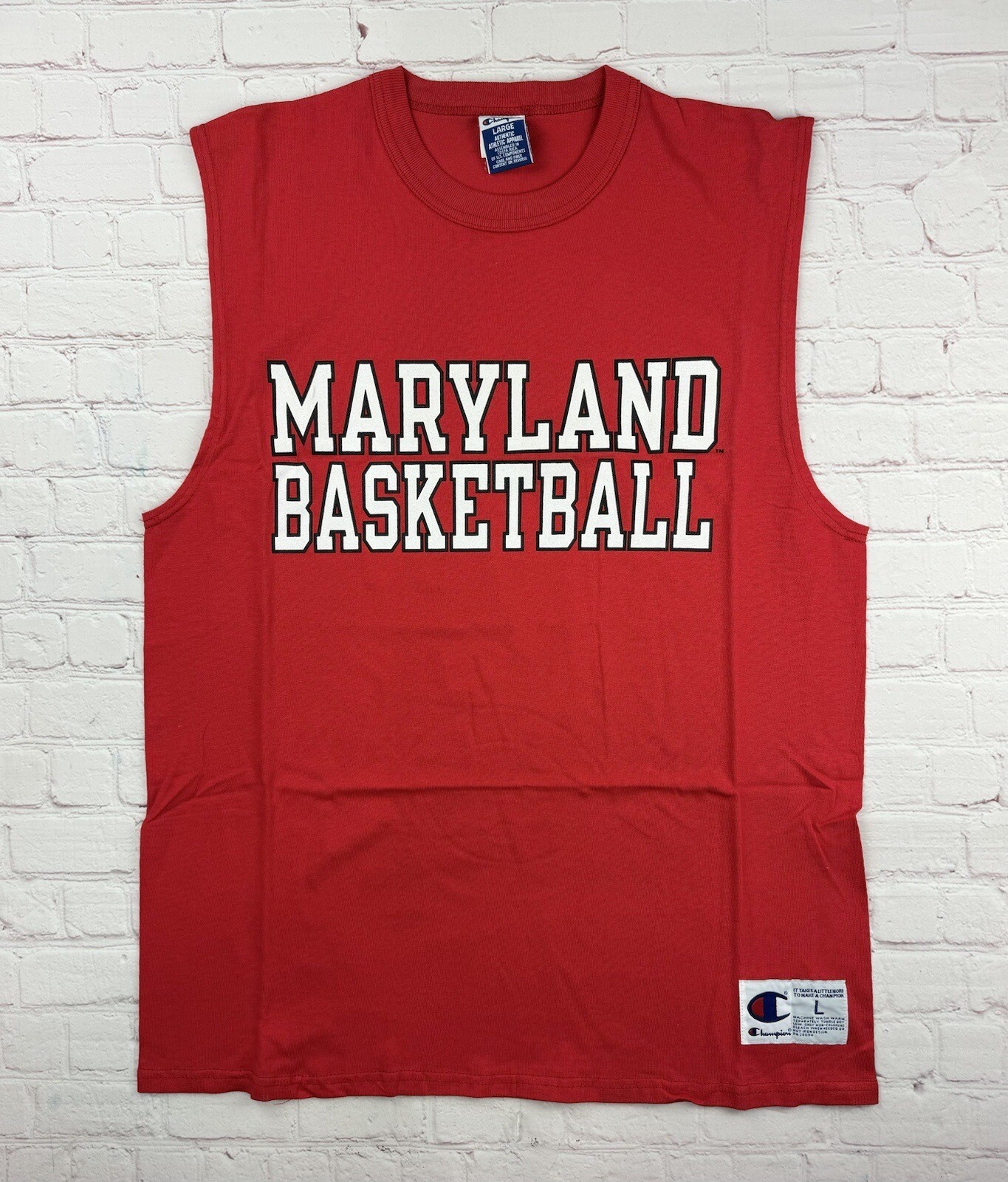 NWOT Maryland Terrapins Terps Basketball Shirt Champion VTG Sleeveless ...