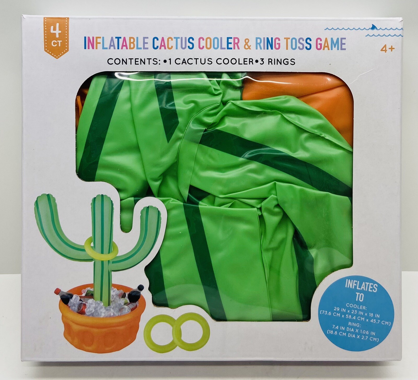 Inflatable Green Cactus Cooler and Ring Toss Game Three Rings by Ankyo ...