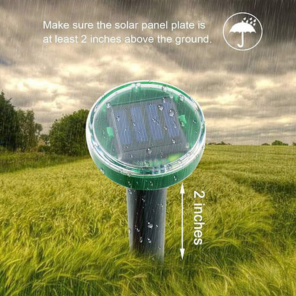 Solar Mole Repellent Sonic Deterrent Repeller Snake Rodent Gopher ...