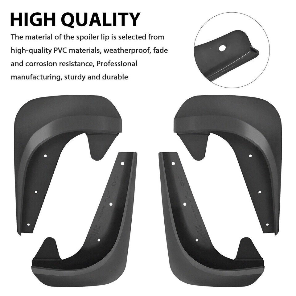 👍 Car Mud Flaps Splash Guard Fenders for Front & Rear w/ Hardware ...