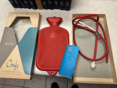 Vintage Davol Comfy Combination Hot Water Bottle Syringe No 12 In Box ...