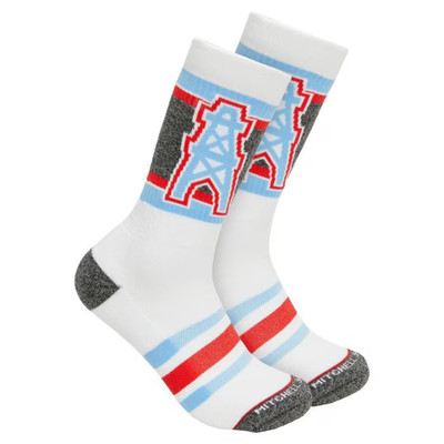 Houston Oilers Men's Socks NFL Interception Crew Mitchell & Ness Socks ...